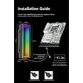 Black ARGB M.2 NVMe SSD Heatsink Cooler, 5V 3-Pin Addressable RGB Sync ...