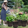 12 Inch Tall Plant Pots, 4 Pack Large Flower Planters with Drainage ...