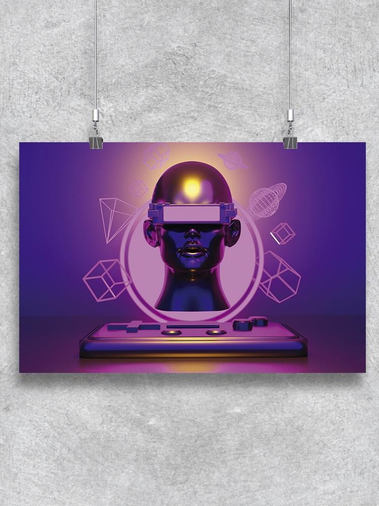 Metaverse Vr Purple Render Poster - Image by Shutterstock, - Walmart.com