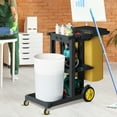 Dextrus Commercial Janitorial Trolley Cleaning Cart, 25 Gallon Capacity ...