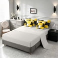 Manfei Bright Geometric Buffalo King Bedding, Abstract King Bed in a ...