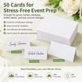 CCOCC Blank White Table Tent Place Cards 50Pcs,Printable Name Table ...