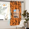 Basketball and Silhouette Orange Blackout Curtains,Triple Weaved Fabric ...