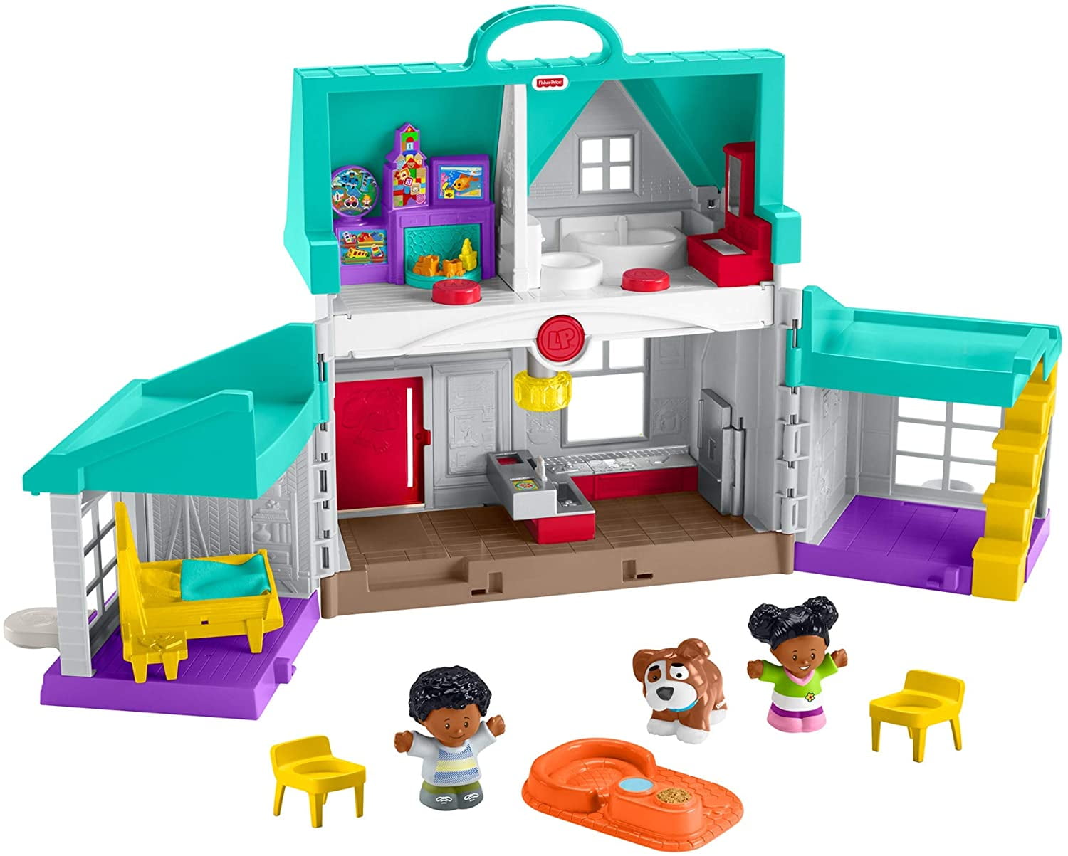 Fisher-Price Little People Big Helpers Home, blue playset with ...