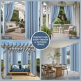 Colored Stripes Outdoor Curtains for Patio, Abstract Blue Grey Vertical ...