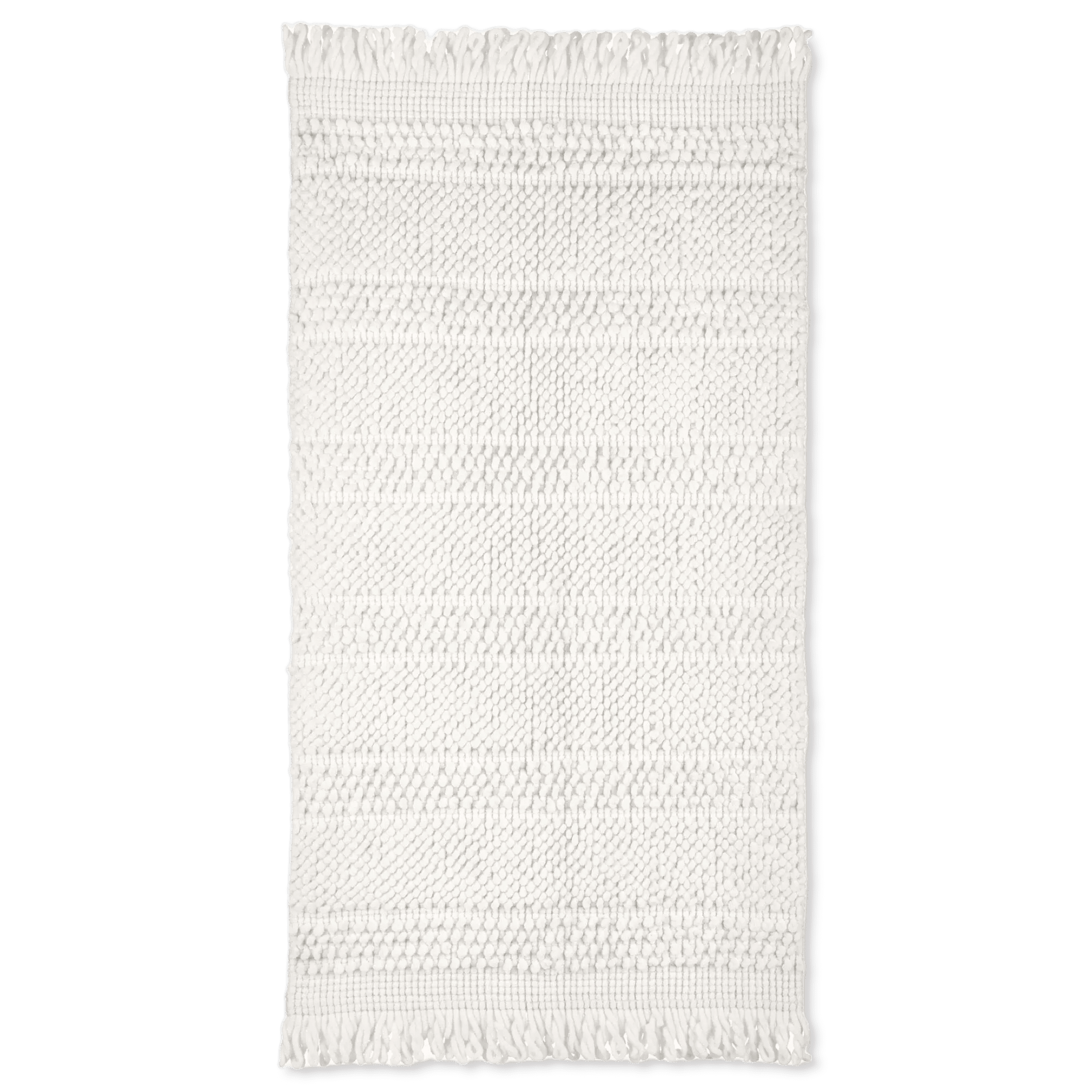Click here for Bouclair White Textured Boho Bath Mat 45 X 24 In (... prices