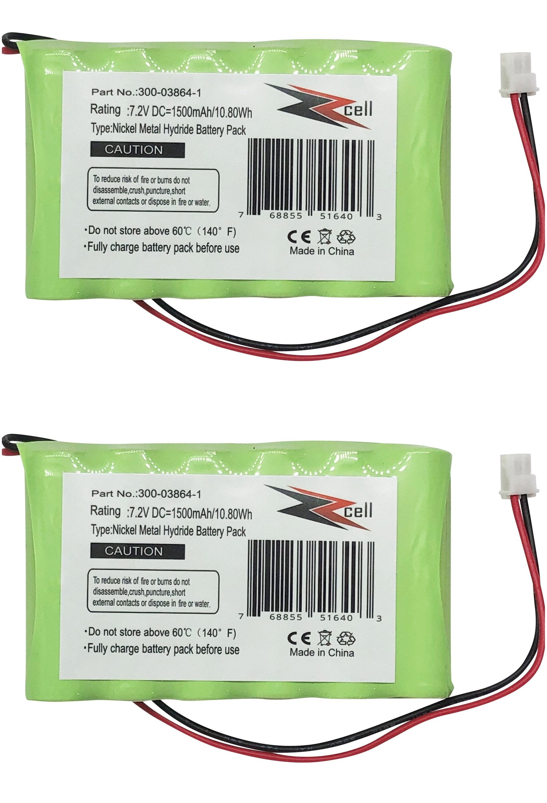 2-Pack ZZcell Battery For Honeywell Alarm Lynx L3000, Lynx L5000, Lynx ...