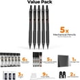 Nicpro 5 Pcs Mechanical Pencils Set, 0.5, 0.7, 0.9mm & 2mm Lead Holder with Refills, Erasers ...
