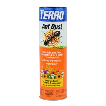 TERRO Indoor Outdoor Waterproof Ant Dust, Kills Fire Ants, Roaches ...
