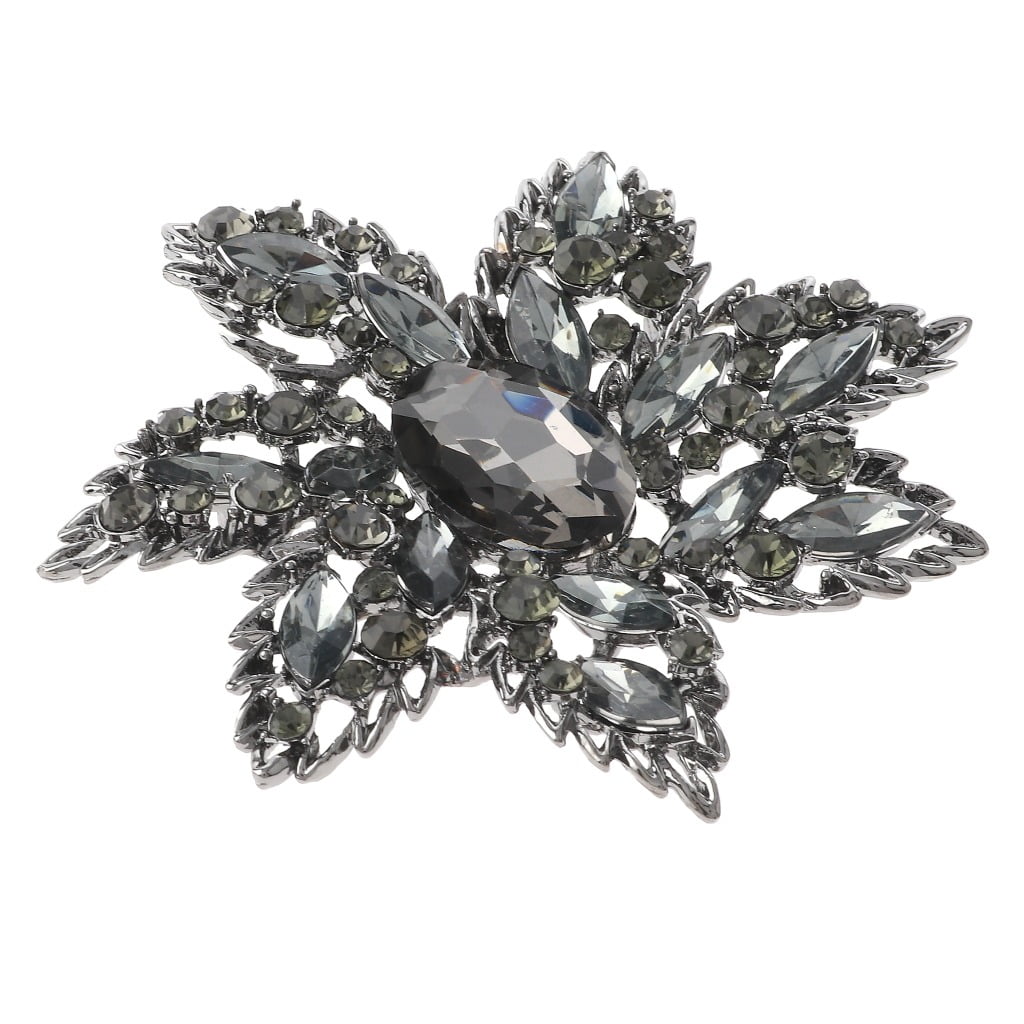 Large Crystal Flower Brooch - Walmart.com