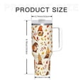 40oz Tumbler, Fall Gnome Pumpkin & Leaves Print Water Bottle, Travel ...