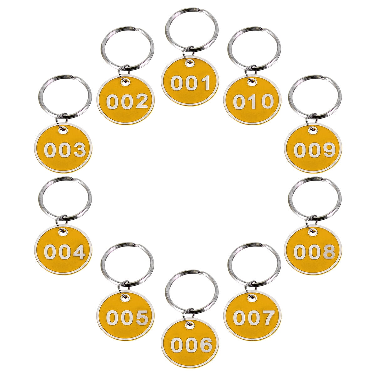 1 Pack/10pcs Key Tags with Ring Numbered ID Tags Keychain Number from 1 ...