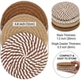 4.8 Inch Drink Coasters Set of 4, Absorbent Cotton Fabric Woven ...