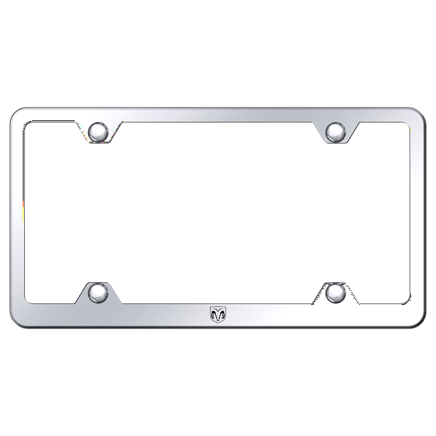 Dodge Ram Laser Etched Logo Wide Body License Plate Frame (Silver ...