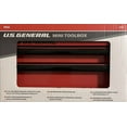 U.S. General, Mini Steel Toolbox, RRK150, Red with Top Compartment ...