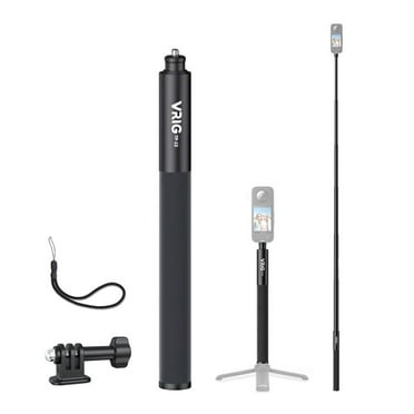 onn Wireless Selfie Stick with Smartphone Cradle, GoPro Mount and ...