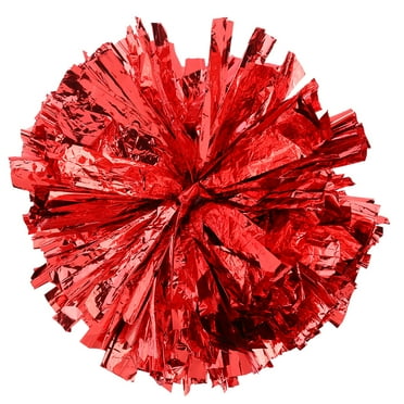 Chassé Metallic Cheerleading Poms - Shiny Metallic Cheer Pom with Baton ...