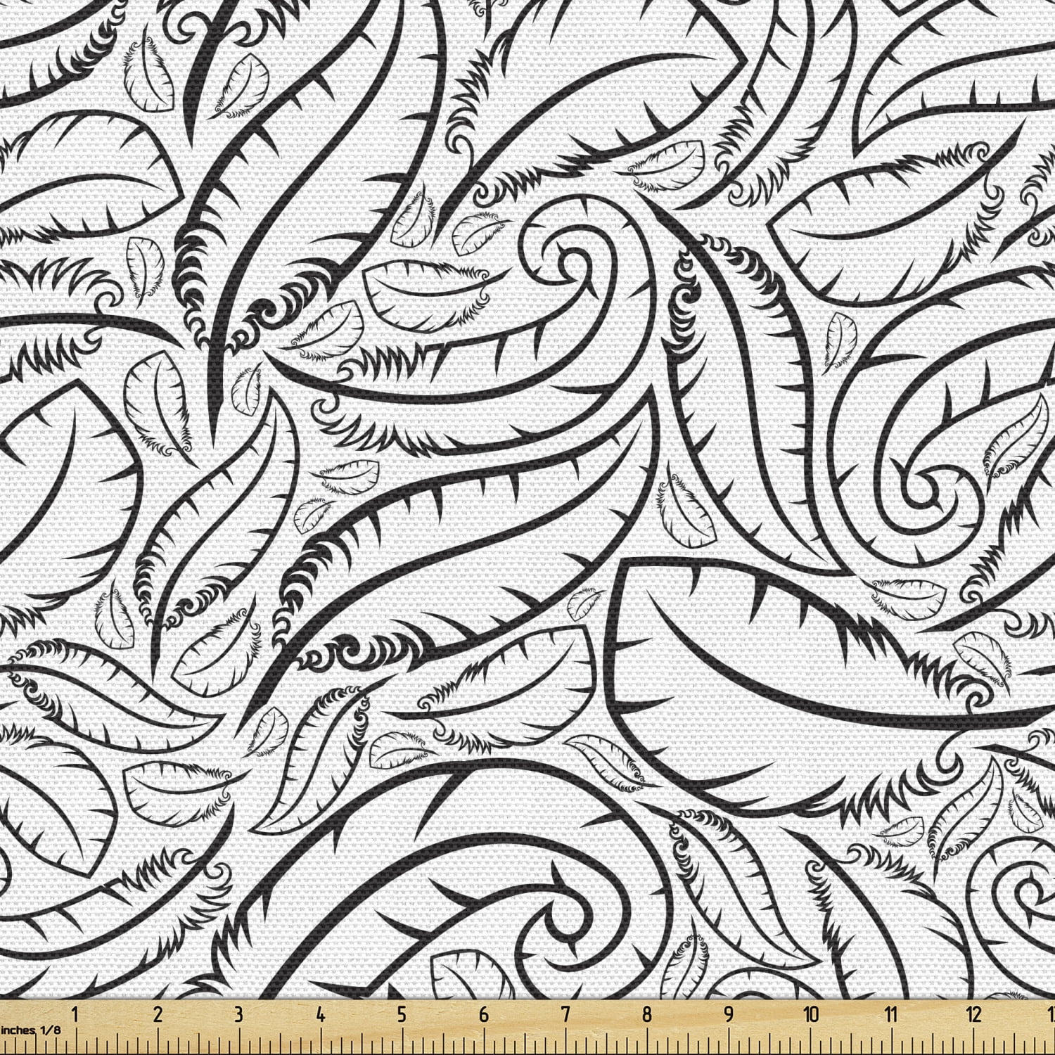 Feather Fabric by the Yard Upholstery, Various Fluffy Bird Plumage ...