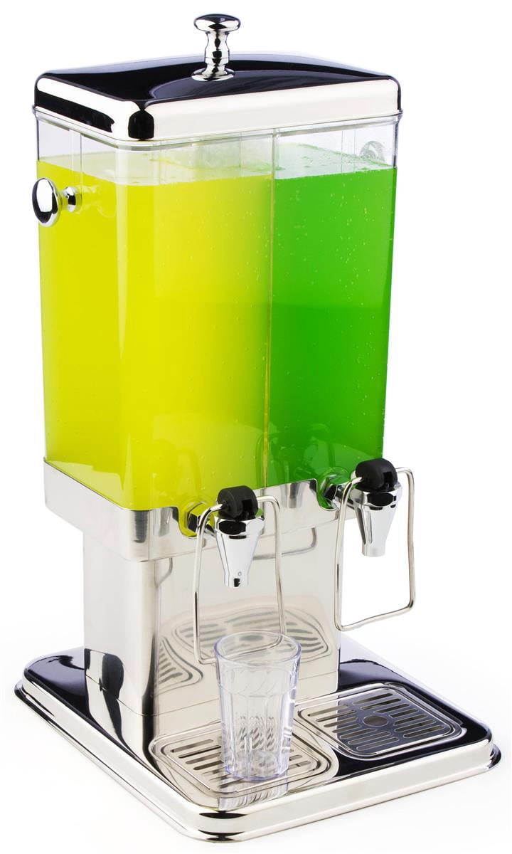Stainless Steel Juice Dispenser With Dual Polycarbonate Beverage ...