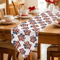 4 of July Table Runner Linen Burlap Table Runner 120 Inches Long Red ...