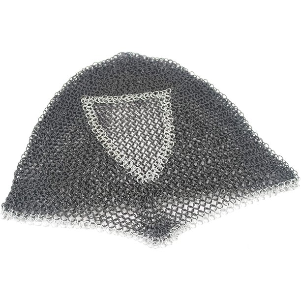 Mythrojan Chainmail Coif Medieval Knight Renaissance Armor Chain Mail Hood Viking LARP 16 Gauge ...