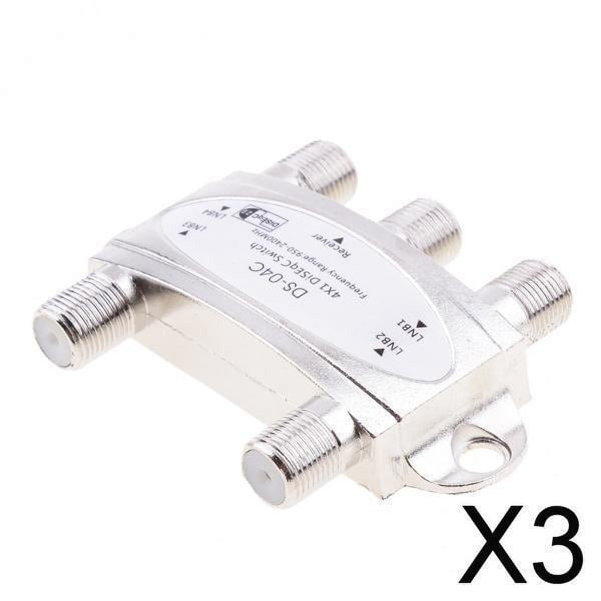 Paquete de 3-4 conmutadores FTA 4X1 DiSEqC parabólica para receptor FTA 1 Multi LNB 3 piezas ...