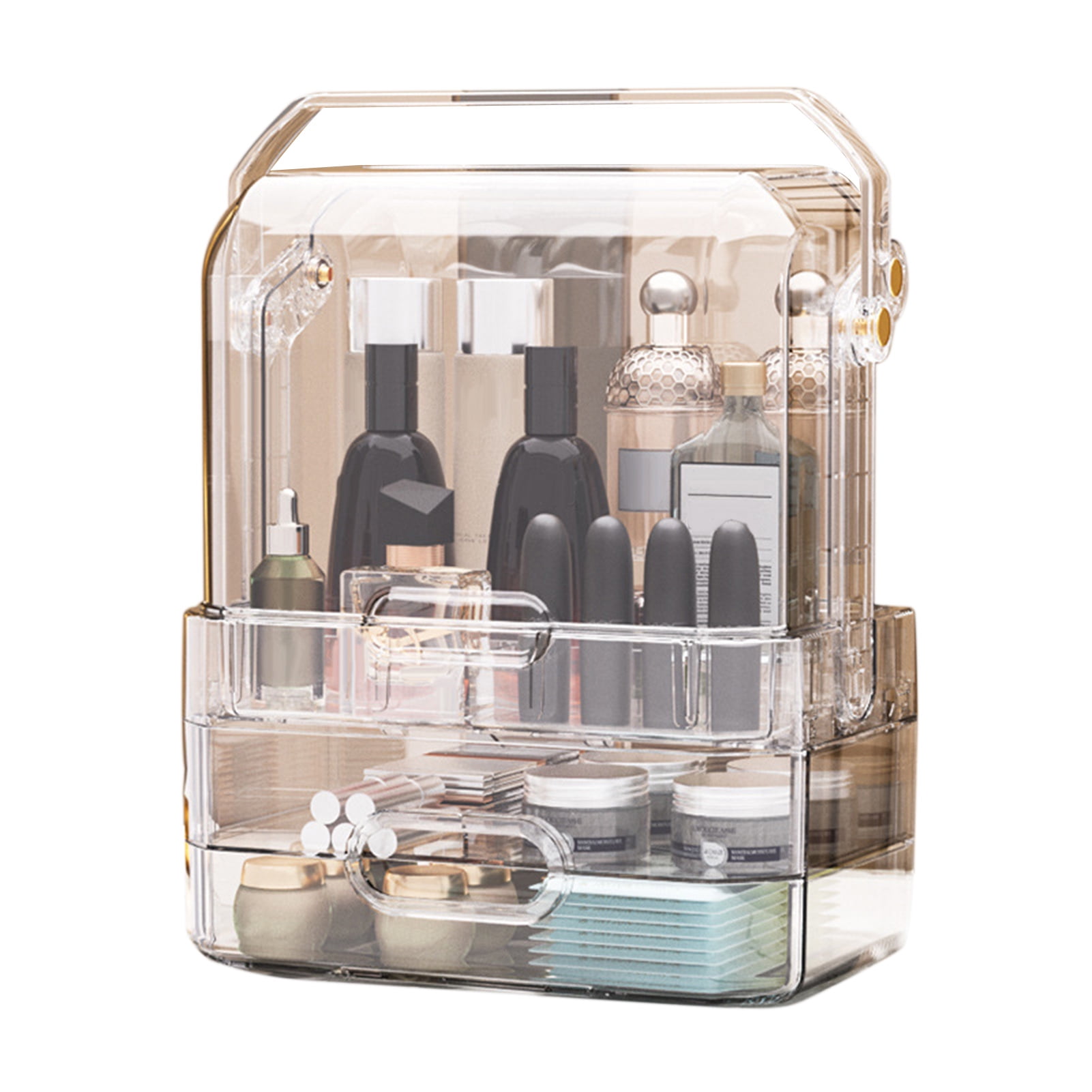 Kmxyo Cosmetics Storage Organizer Large Capacity 3 Layers Desktop ...