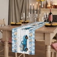 Blue Truck Coastal Table Runner, Summer Starfish Beach Coral Shell Wood ...