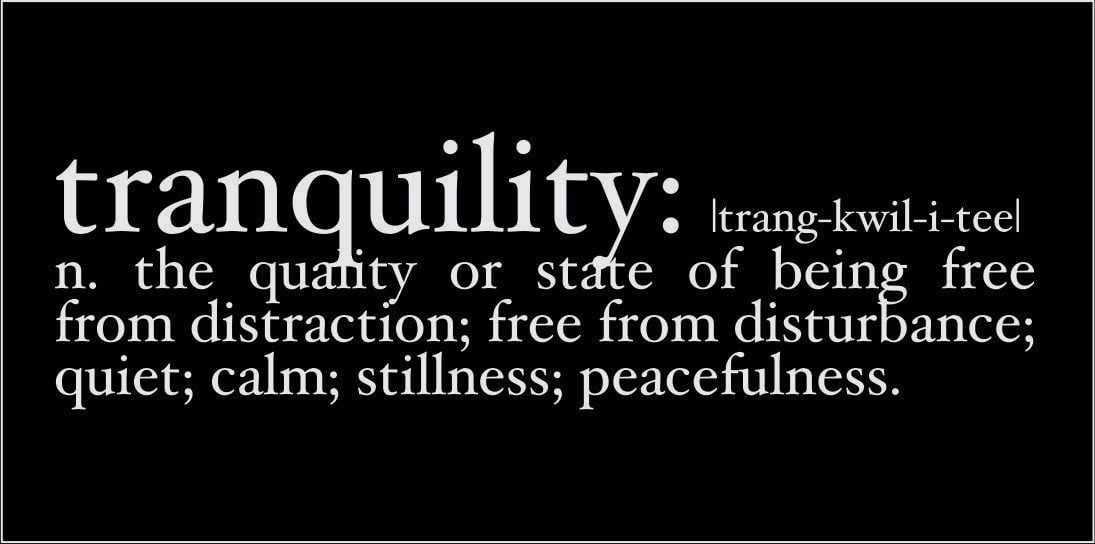 Tranquility Definition Vinyl Decal - Large - White - Walmart.com