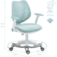 Cute Kids Desk Chair - Blue Computer Chair with Adjustable Armrests and ...