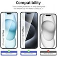 "TTech 3-Pack iPhone 15 Plus/Pro Max Tempered Glass Protector ...