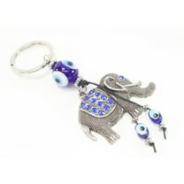Blue Evil Eye Elephant Keychain Blessing Protection Religious Gift - Walmart.com