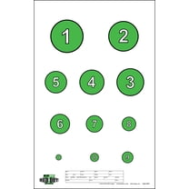 25 EZ2C Red Dot Optics RD6: Six 4' Bullseyes Paper Shooting Target Made ...