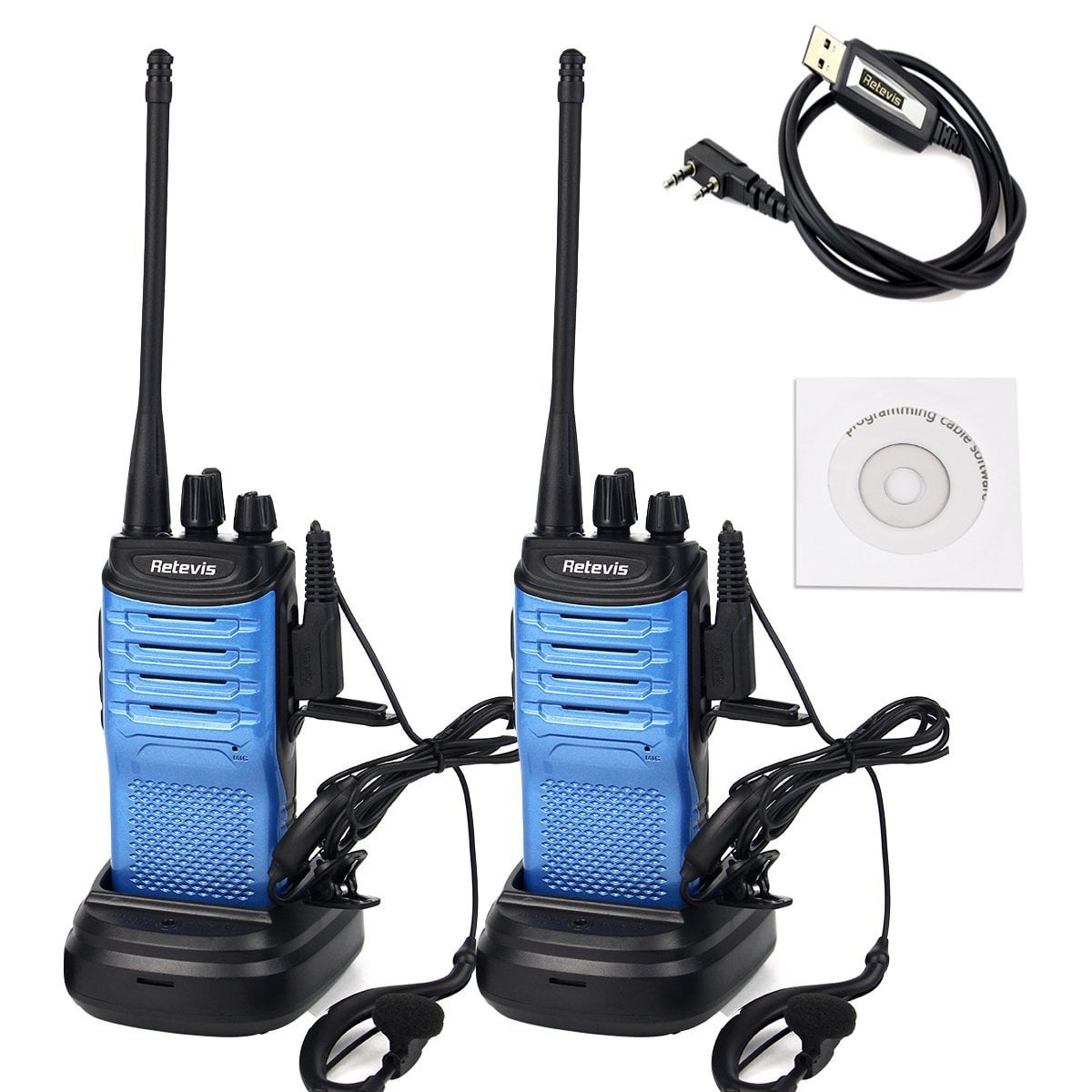 Retevis RT7 3W Two Way Radio UHF 400_470MHz FM Radio Walkie Talkie ...