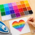 24 Colors Beads Set, 500PCS Multicolor Fuse Beads, DIY Craft Melting ...