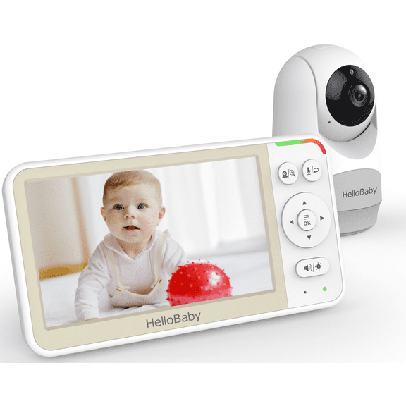 Baby Monitor with Camera and Audio – 720P Baby Camera No WiFi, 5 inch ...