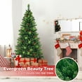 Costway 6FT Easy Setup Pre-Lit Artificial Christmas Tree with 9 ...