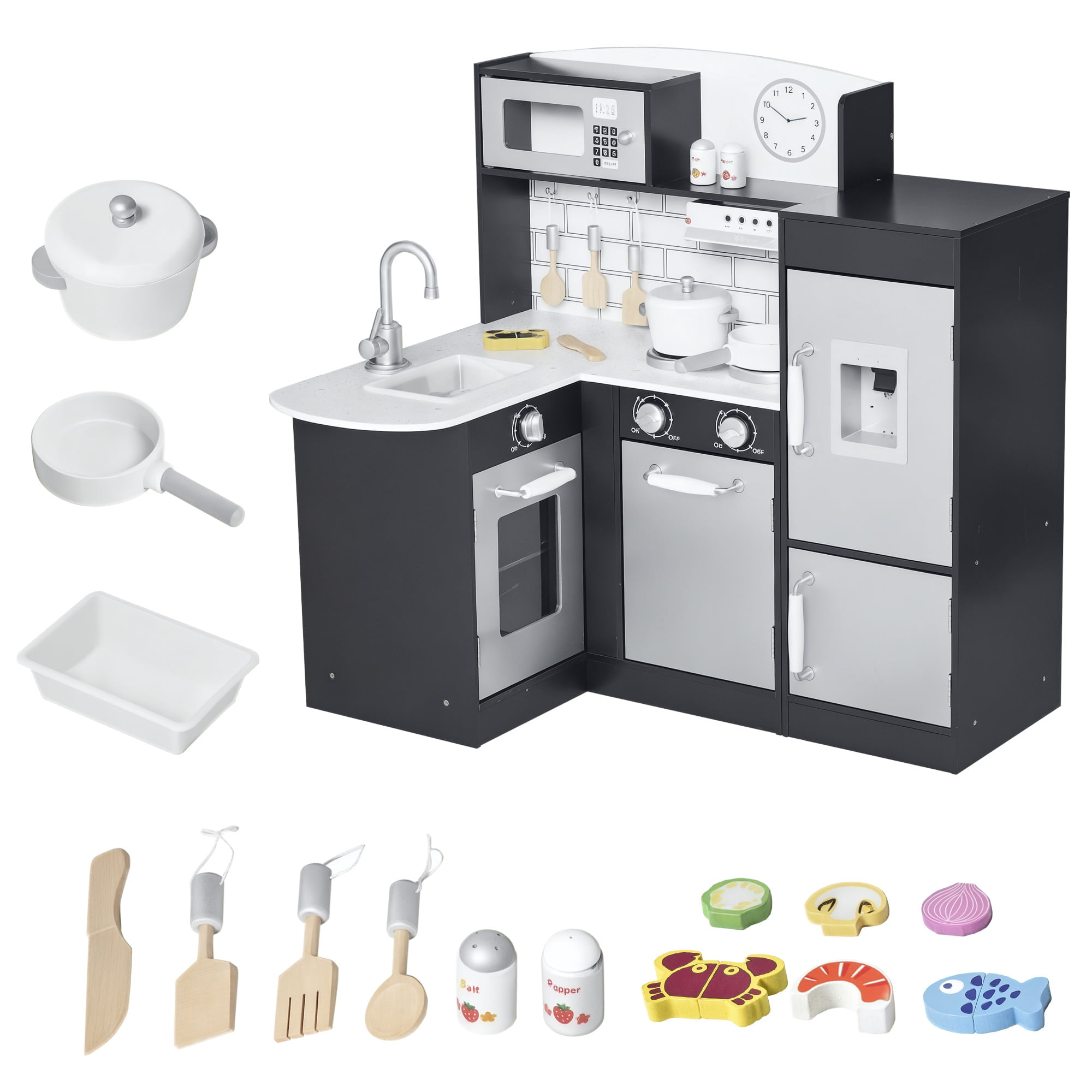 Click here for Qaba Play Kitchen  Kids Kitchen Playset With Micro... prices