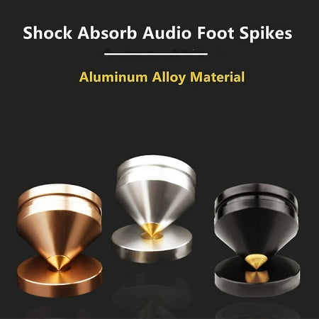 4set Hifi Audio Foot Spikes Cone Floor Foot Nail Aluminum Alloy Speaker ...