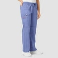 Wink WonderFLEX Women's Faith Multi-Pocket Cargo Scrub Pant, Ceil Blue ...