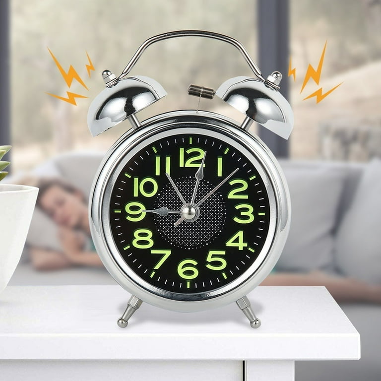 Modern Alarm Clock Silver