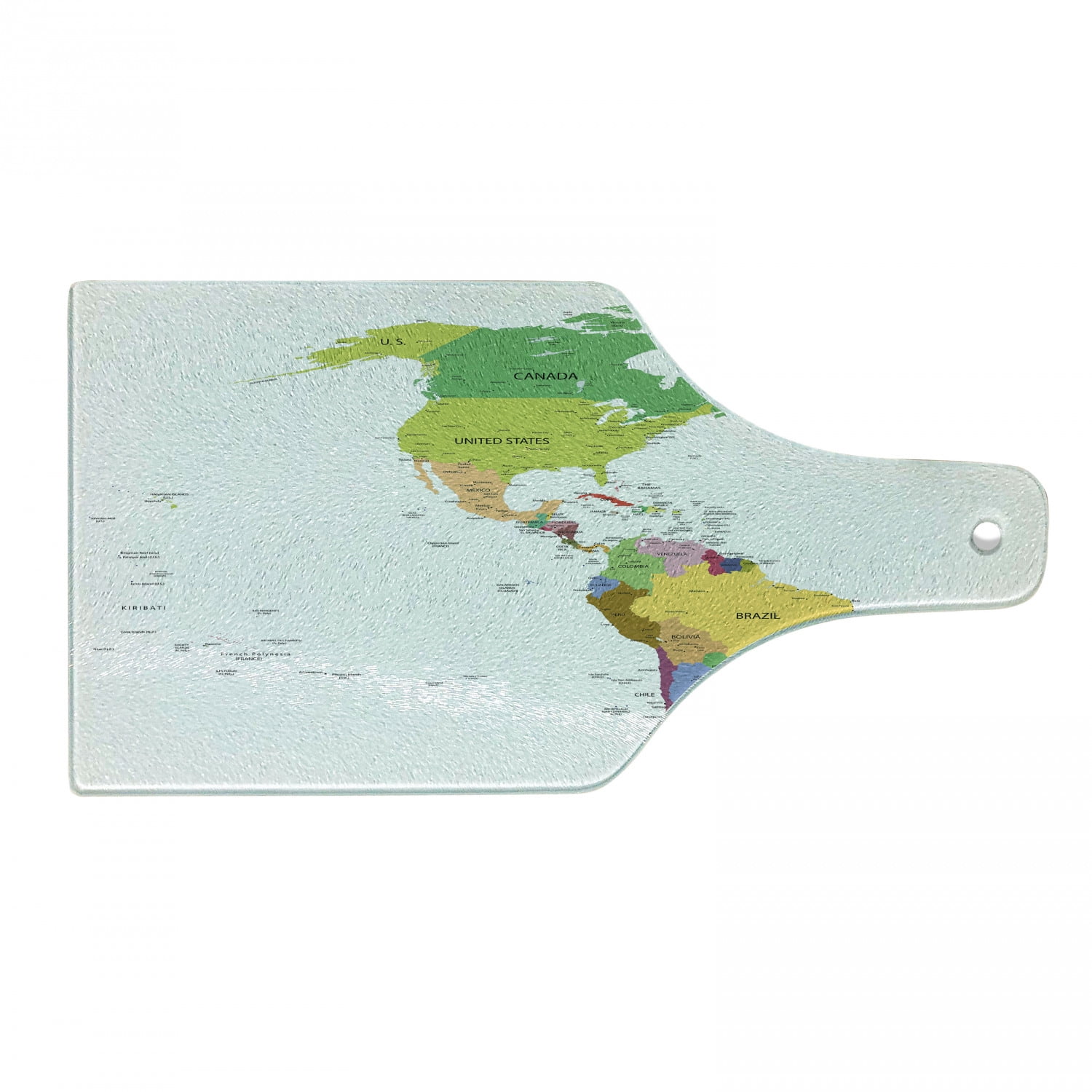 Map Cutting Board, Map of South and North America with Countries ...