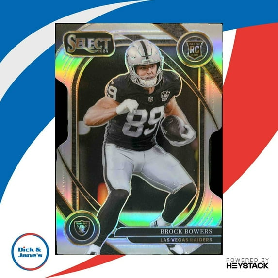 2024 Panini Select Brock Bowers Silver Prizm Die-Cut #222 RC Las Vegas ...