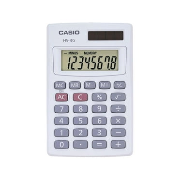 Casio HS-8VA Handheld 8 Digit Dual Power Calculator, Solar Powered ...