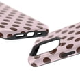 Blush Cocoa Dots Tough Phone Case, Cute Lightweight Dual Layer ...