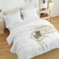 MERITLIFE White Comforter Set Twin Size, 2 Pieces Lightweight Plain ...