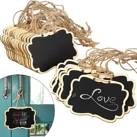 Chalkboard Tags Hanging Wooden Mini Chalkboard Signs Wooden Chalkboard ...