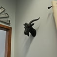 Zeckos Black Resin Goat Bust Wall Sculpture Home Décor 16 inch ...