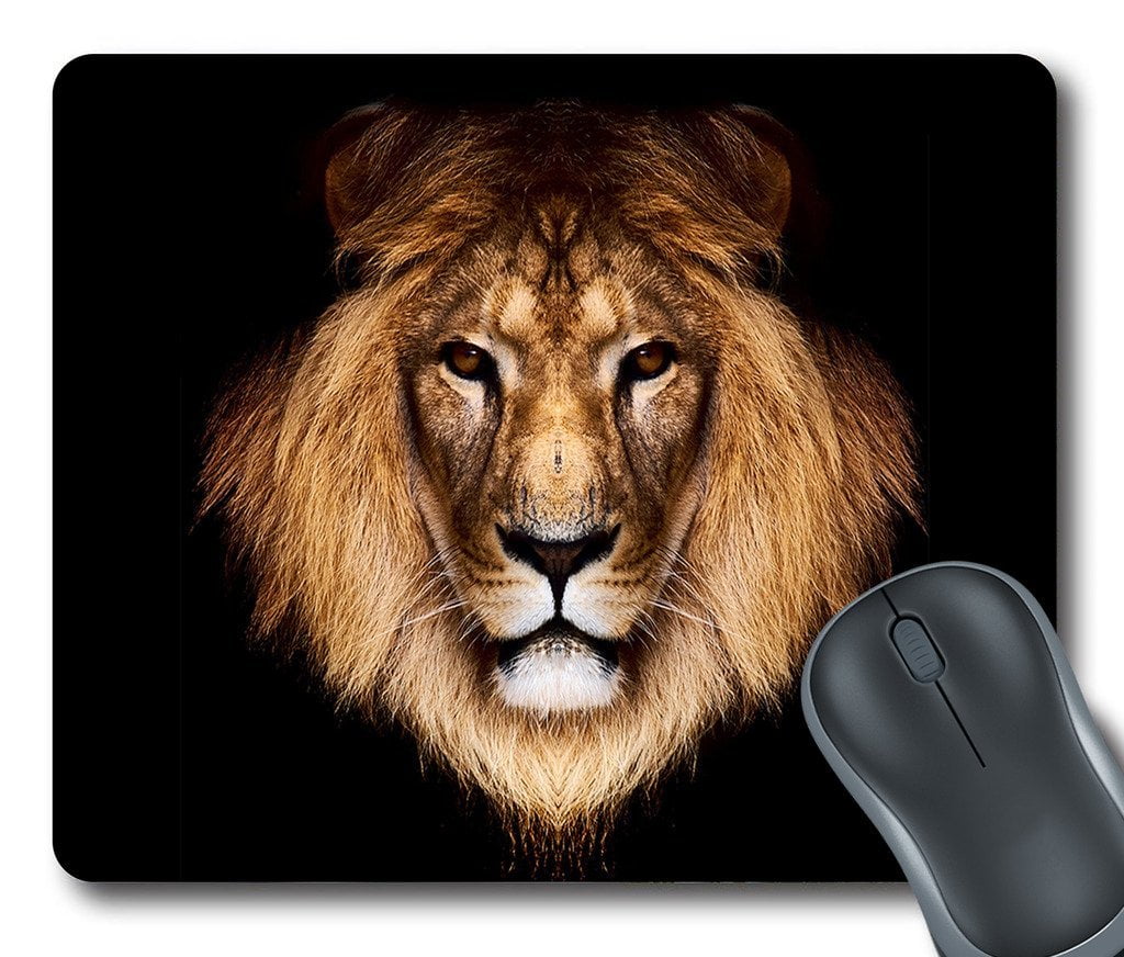 GCKG Creative Lion Mouse Pad Personalized Unique Rectangle Gaming ...