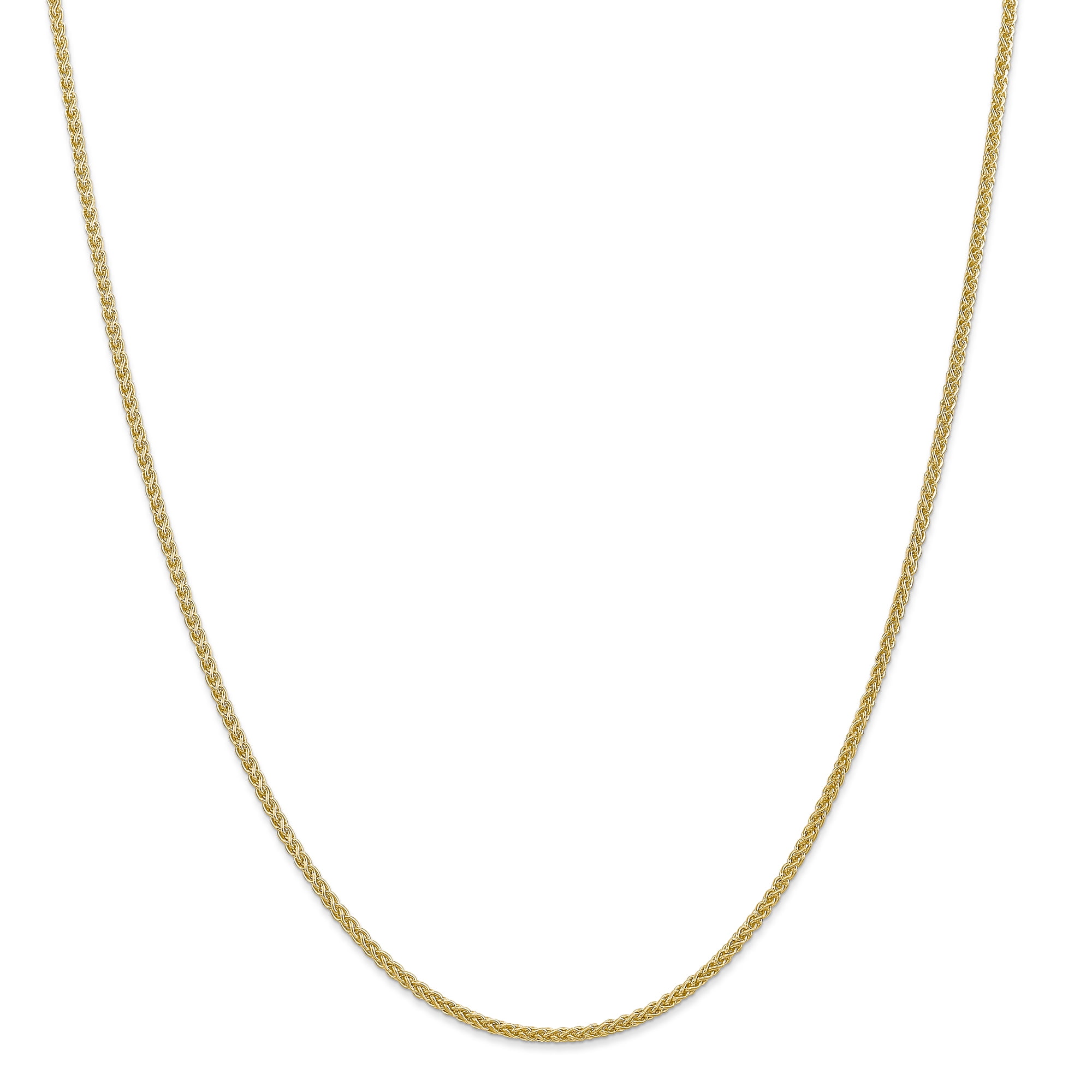 Primal Gold 14 Karat Yellow Gold 2.00mm Semi-solid Chain - Walmart.com